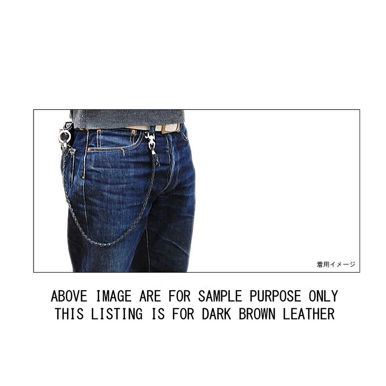 Lobster Clasp/925 Sterling Silver Wallet Chain/brown Braided - Etsy