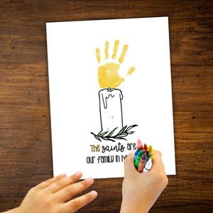 All Saints Day Handprint Art Template | All Hallows Eve Preschool ...