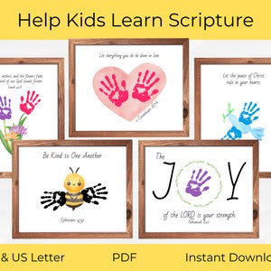 Christian Preschool Handprint Art Bundle | Bible Activities for Kids ...