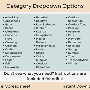 Storage Inventory Spreadsheet | Garage Storage | Home Management ...