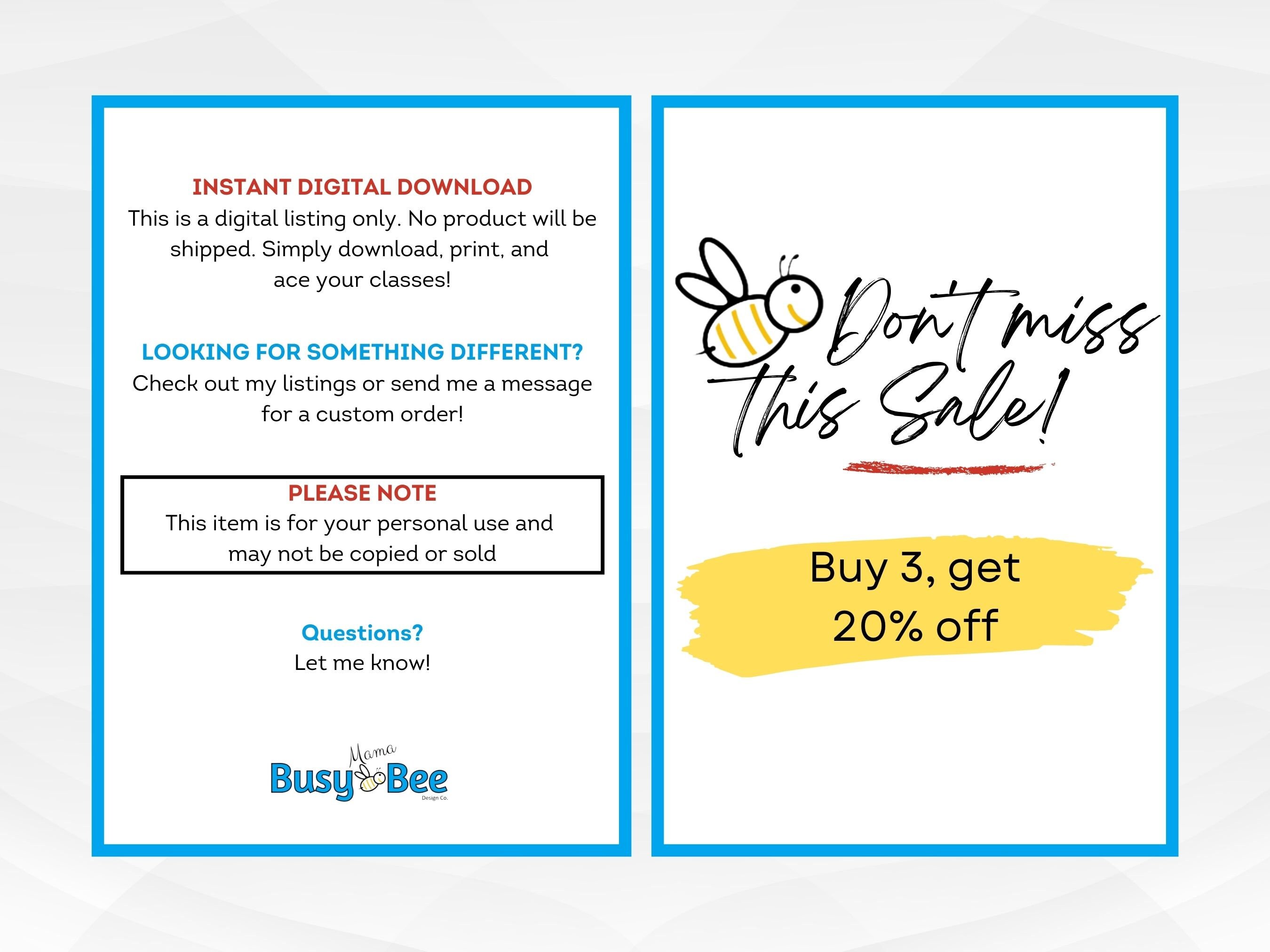 Editable Note Taking Template in 4 Designs A4 and US Letter - Etsy