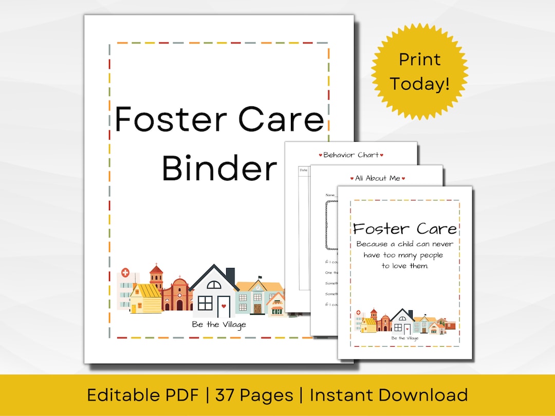 Foster Care Binder Be the Village Management Binder With Section ...