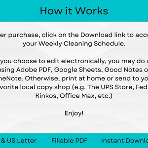 EDITABLE Cleaning Schedule Template | Weekly Essentials Zone Cleaning ...