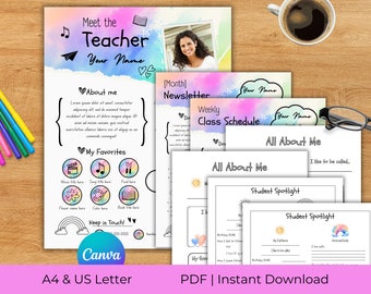 Editable Groovy Meet the Teacher Template With Student Information ...