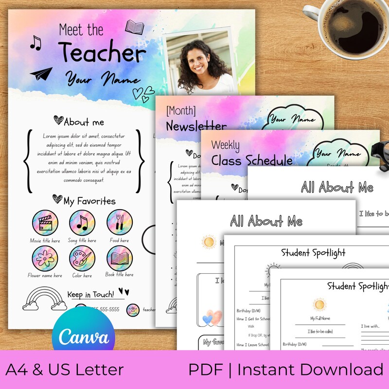 Meet the Teacher Template - Etsy