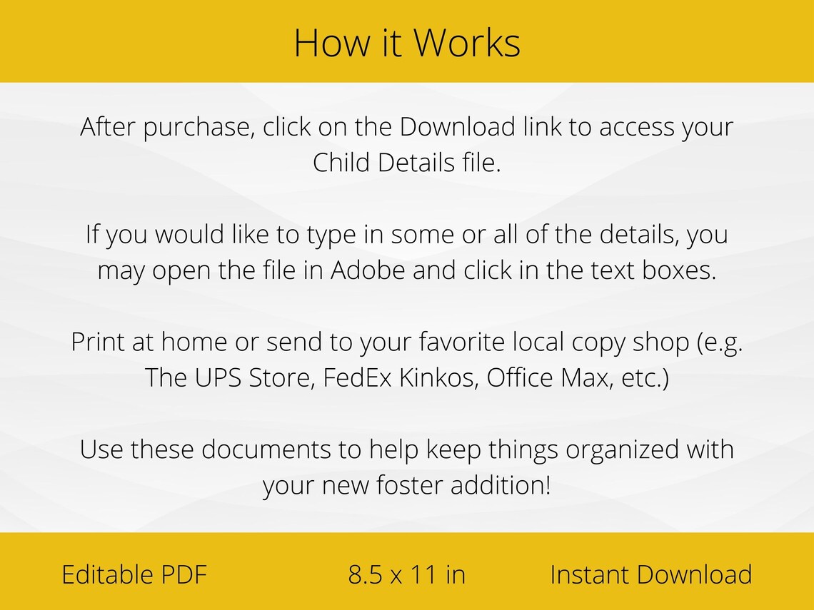 Editable Foster Care Binder Child Details Bundle Be the - Etsy