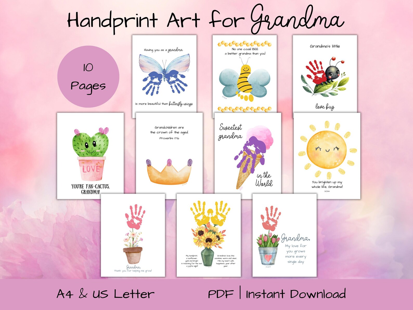 Handprint Art for Grandma | Grand Mother's Day or Birthday ...
