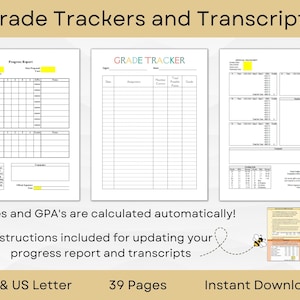 Editable Homeschool Planner Bundle With Transcript Templates | 2 Styles ...
