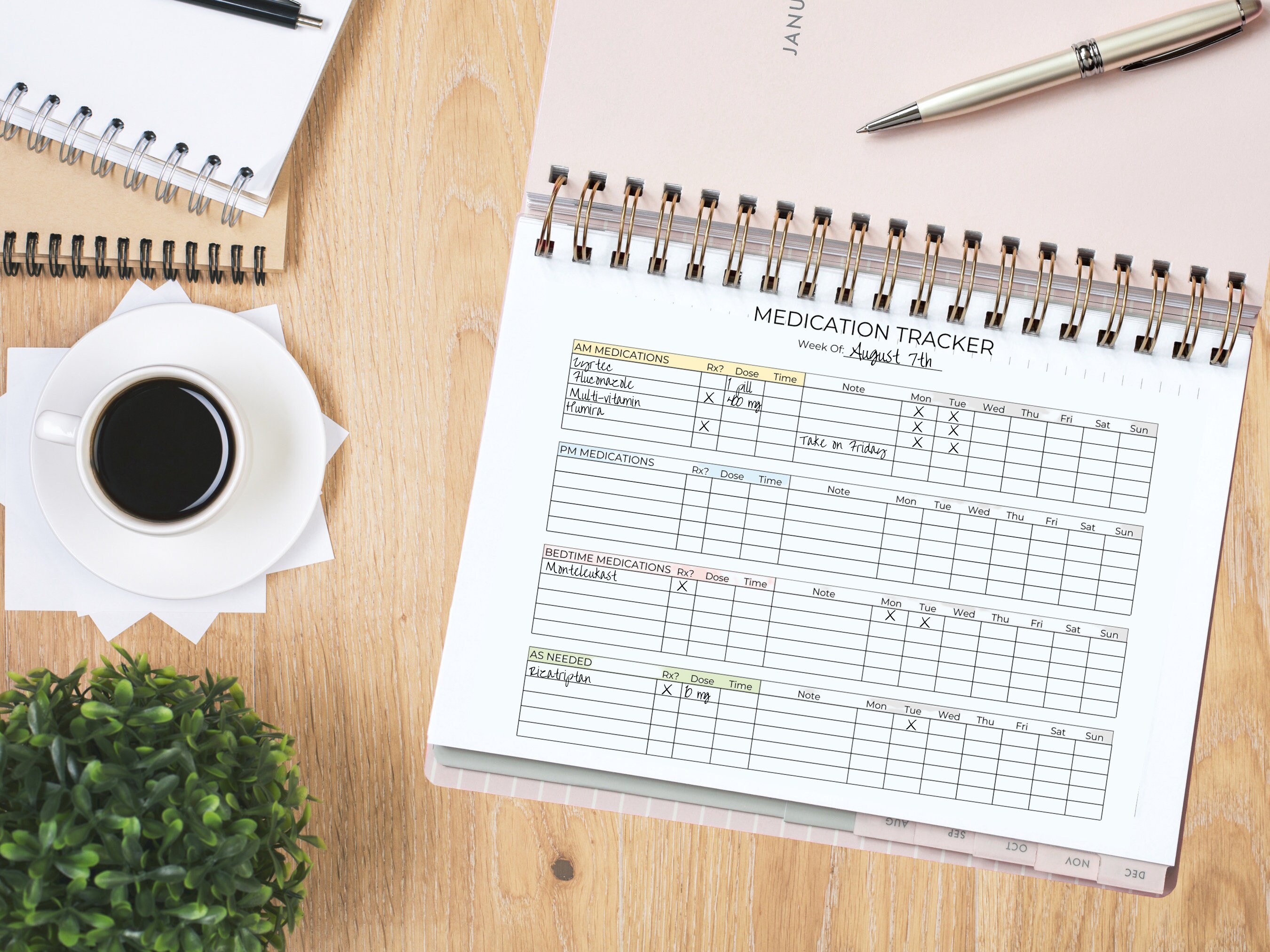 Printable Medication Tracker for Daily and Weekly Use | Essentials ...