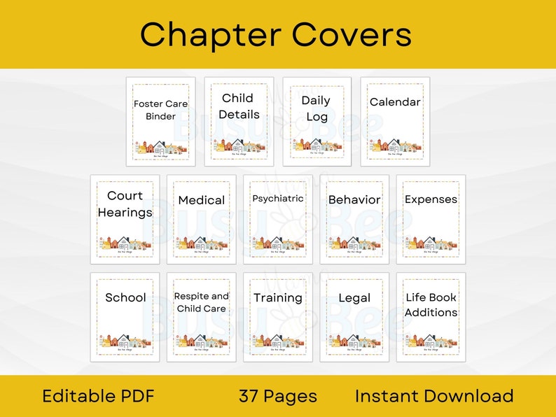 Foster Care Binder | Be the Village Management Binder With Section ...