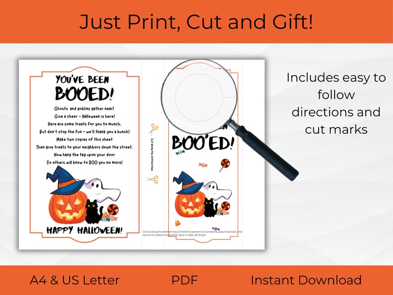 Printable you've Been Booed Poem With Doorhanger Cute and Classic ...