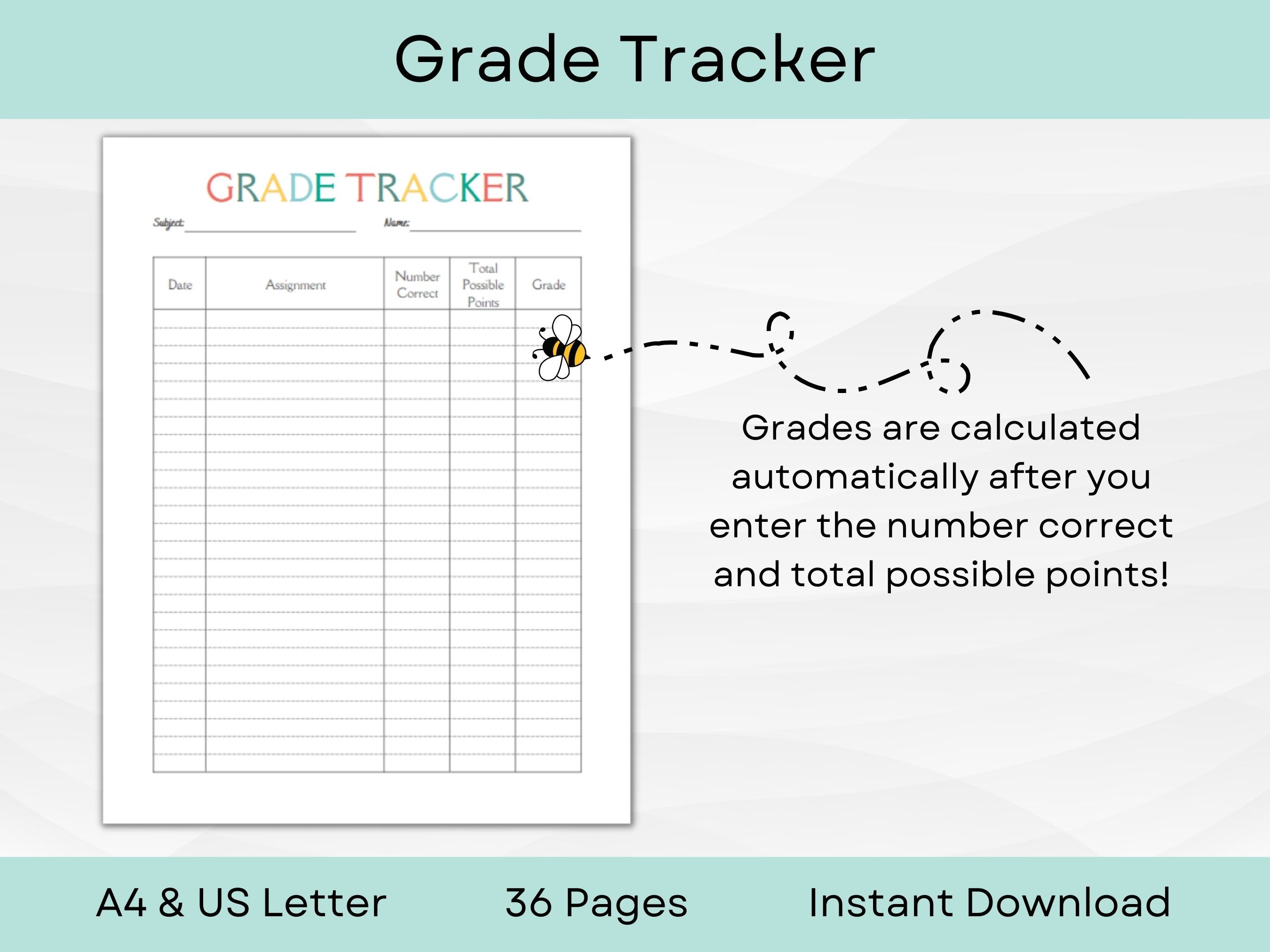 Editable Homeschool Planner With Grade Tracker | Colorful School Days ...
