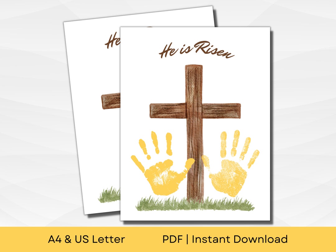 Printable Easter Handprint Craft for Holy Week Resurrection Craft for ...