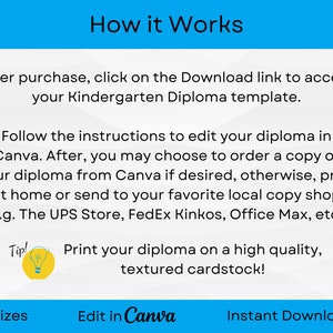 EDITABLE Kindergarten Diploma Template | Custom Kindergarten Graduation ...