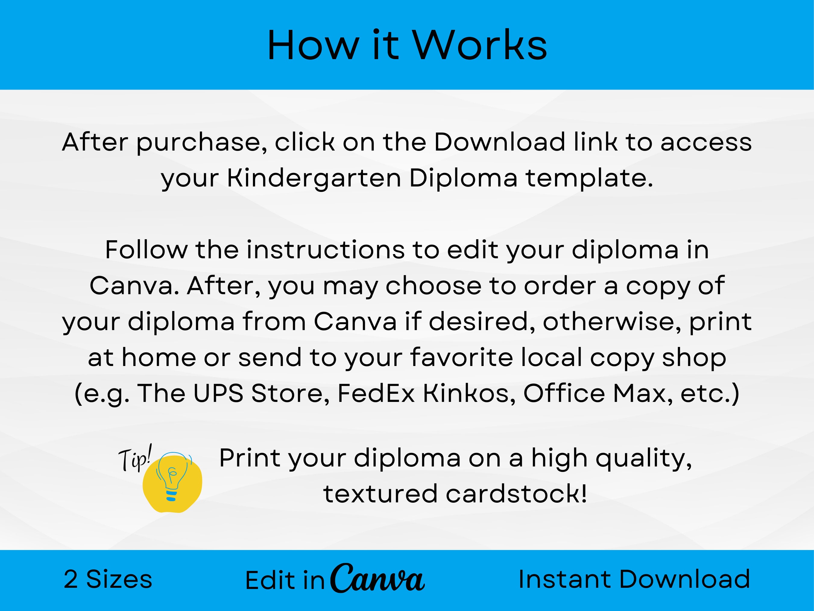 EDITABLE Kindergarten Diploma Template | Custom Kindergarten Graduation ...