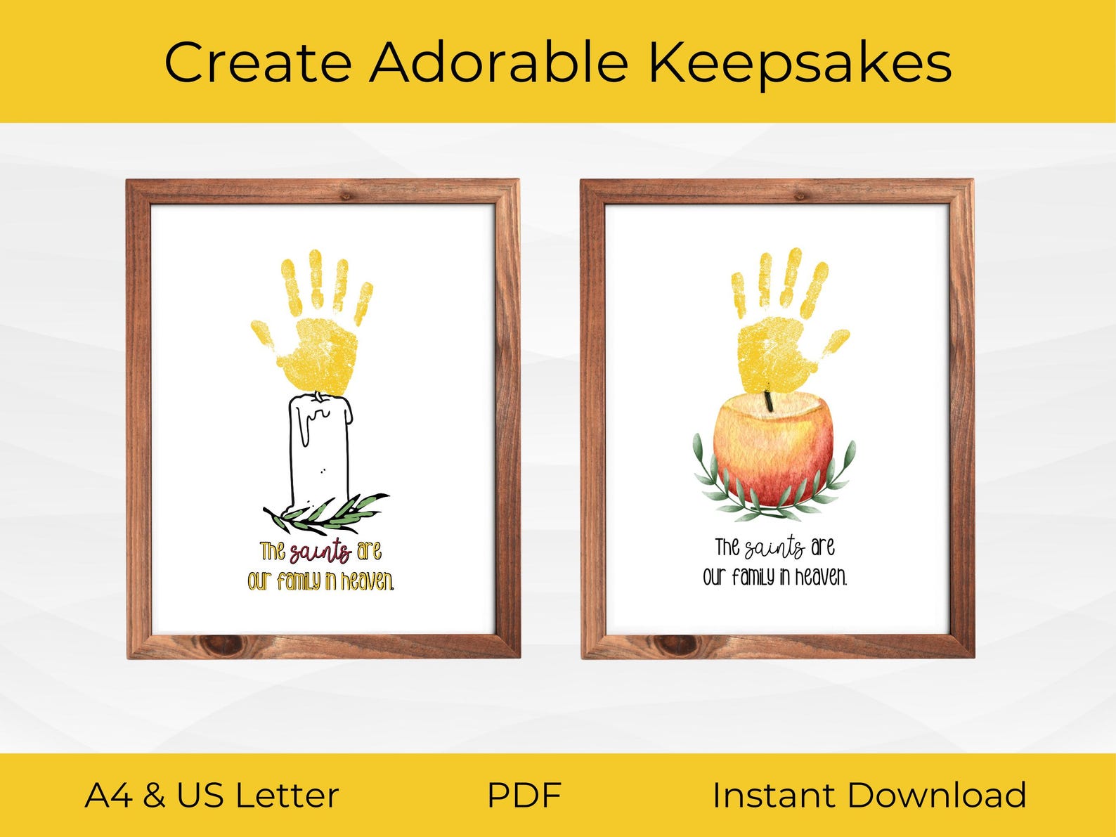 All Saints Day Handprint Art Template | All Hallows Eve Preschool ...