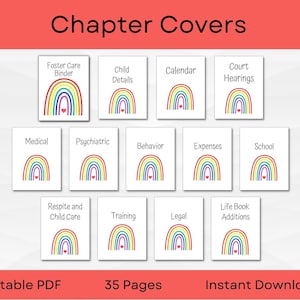 Foster Care Binder | Editable Foster Care Management Binder With Record ...