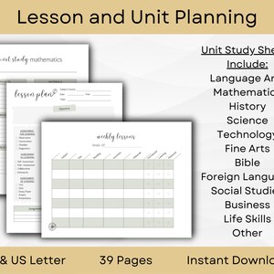 Editable Homeschool Planner Bundle W/ Gradebook and Transcript ...