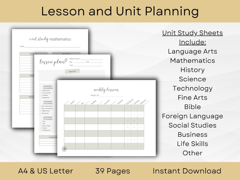 Editable Homeschool Planner Bundle W/ Gradebook and Transcript ...