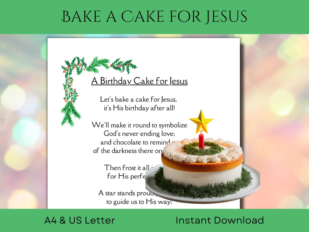 Christian Advent Activity for Kids | Christmas Birthday Cake for Jesus ...