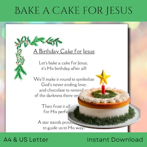 Christian Advent Activity for Kids | Christmas Birthday Cake for Jesus ...