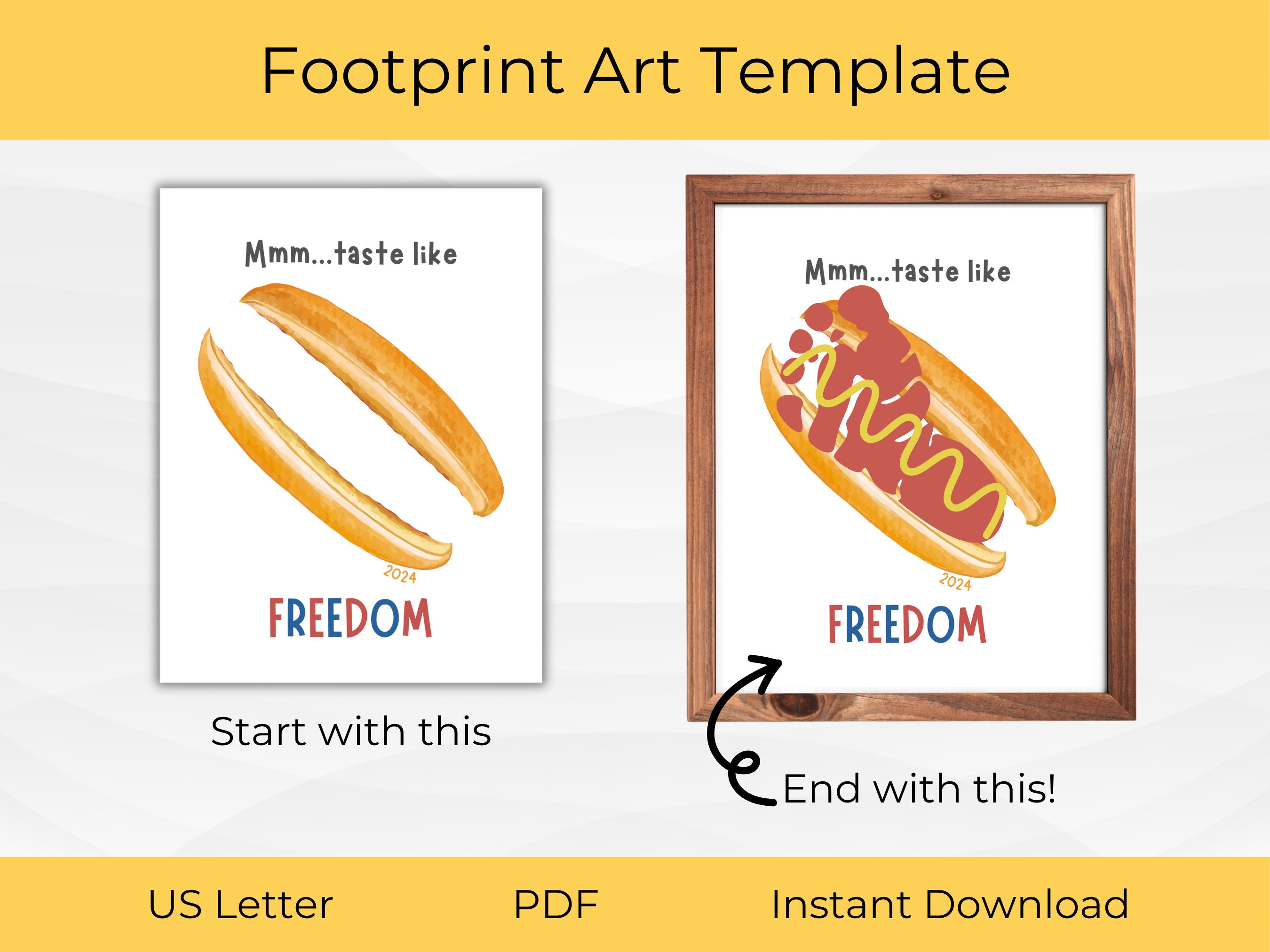 Hot Dog Craft Bundle for the Fourth of July With Coloring, Hot Dog Tray ...