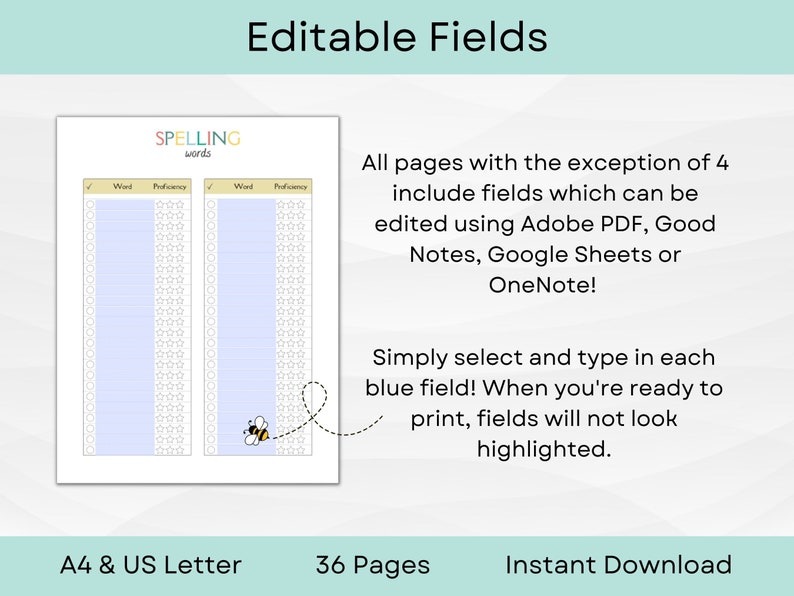 Editable Homeschool Planner With Grade Tracker | Colorful School Days ...