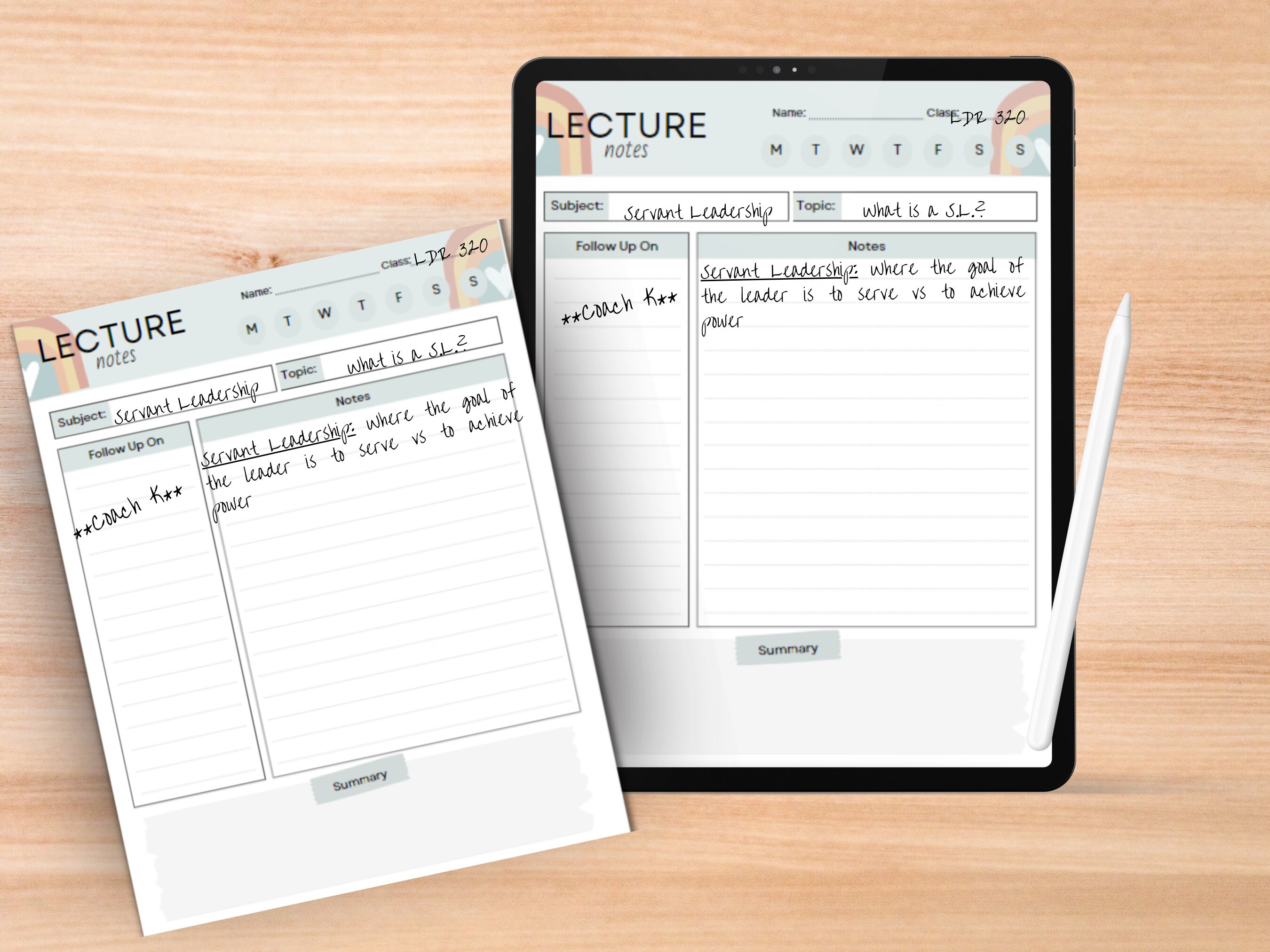 Editable Note Taking Template in 4 Designs A4 and US Letter Instant ...