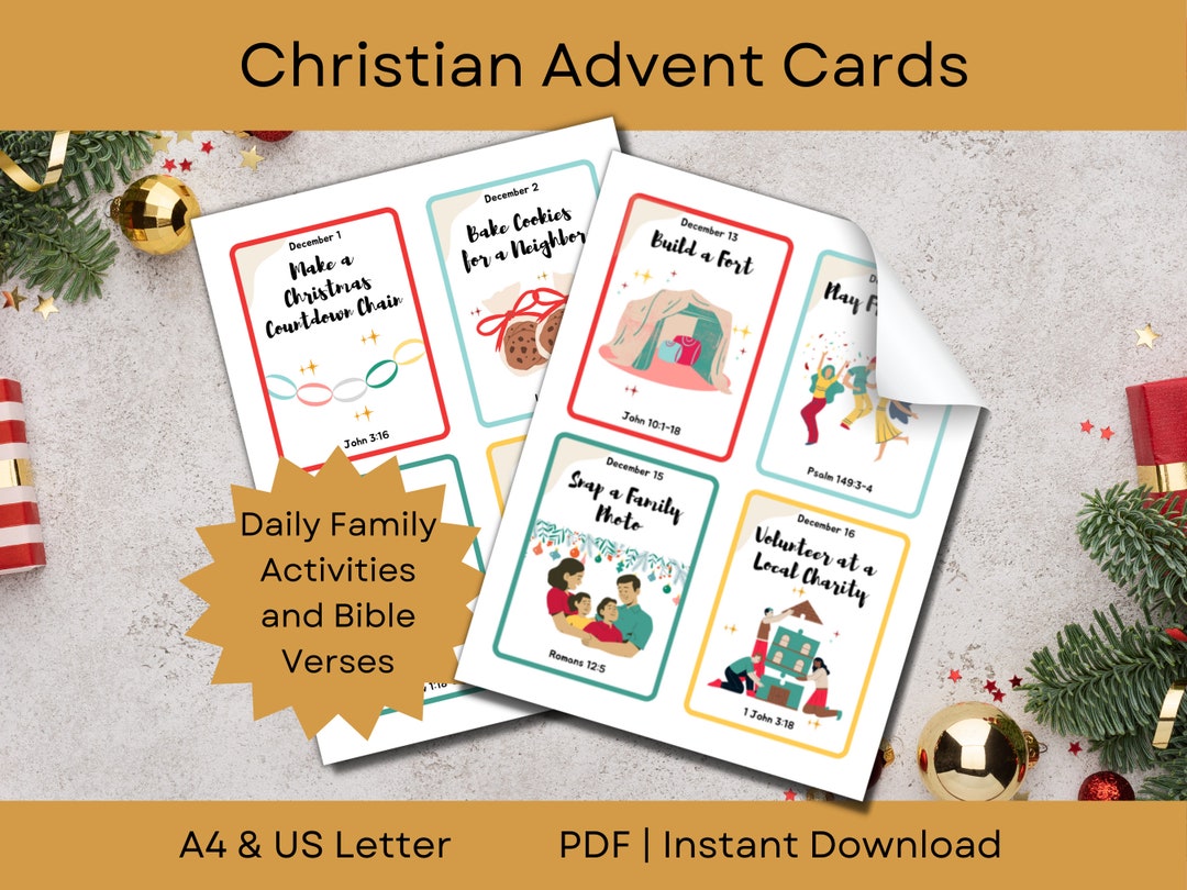 Christian Advent Cards for Kids | Family Advent Activities With ...