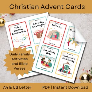 Christian Advent Cards for Kids | Family Advent Activities With ...