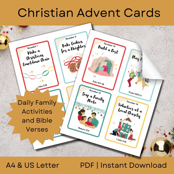 Advent Cards - Etsy