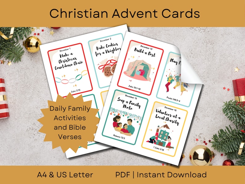 Christian Advent Cards for Kids | Family Advent Activities With ...