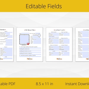 Editable Foster Care Binder Child Details Bundle Be the - Etsy