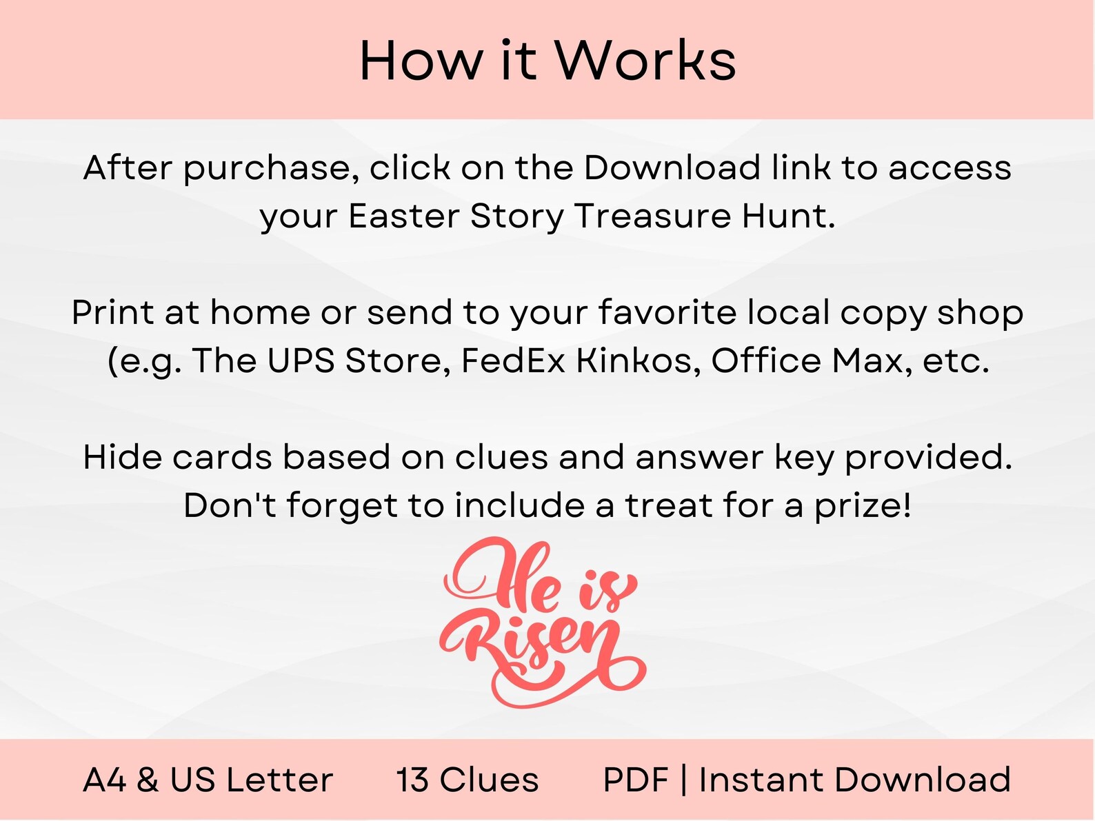 Easter Hunt Clues Outdoor Scavenger Hunt Easter Story Card - Etsy