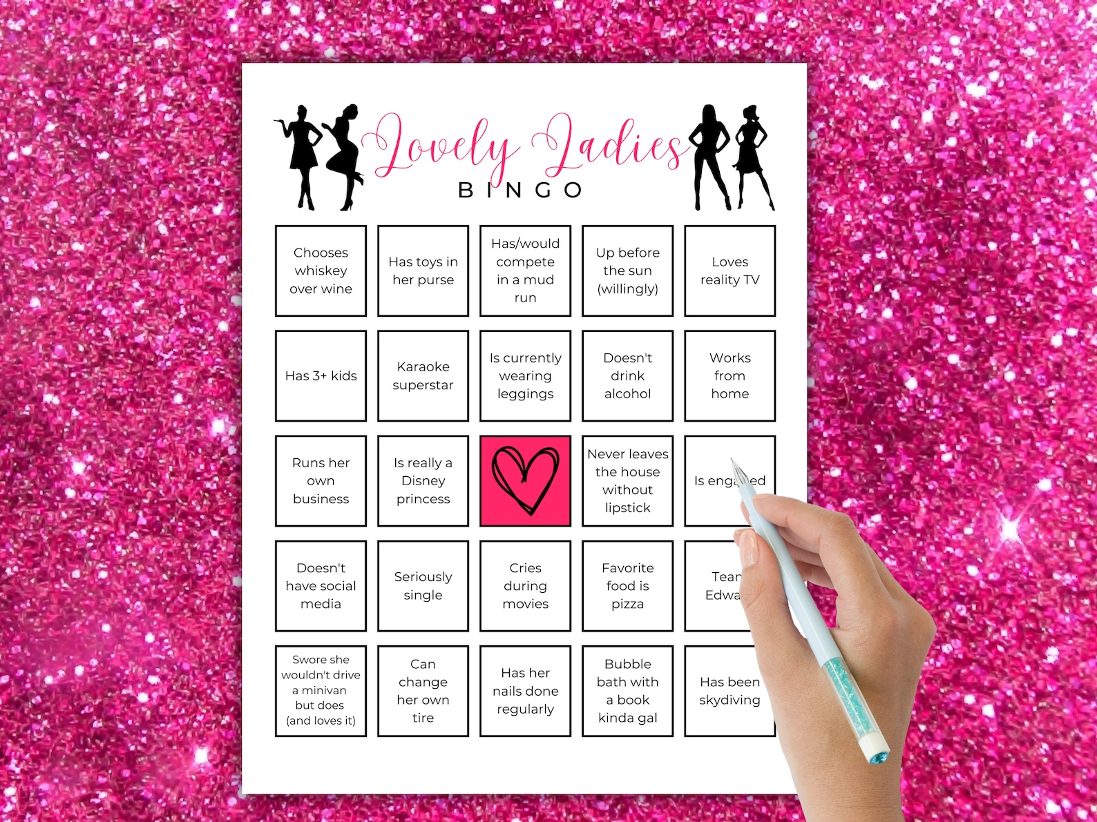 Printable Ladies Night BINGO Game | Ladies Night Games | Lovely Ladies ...