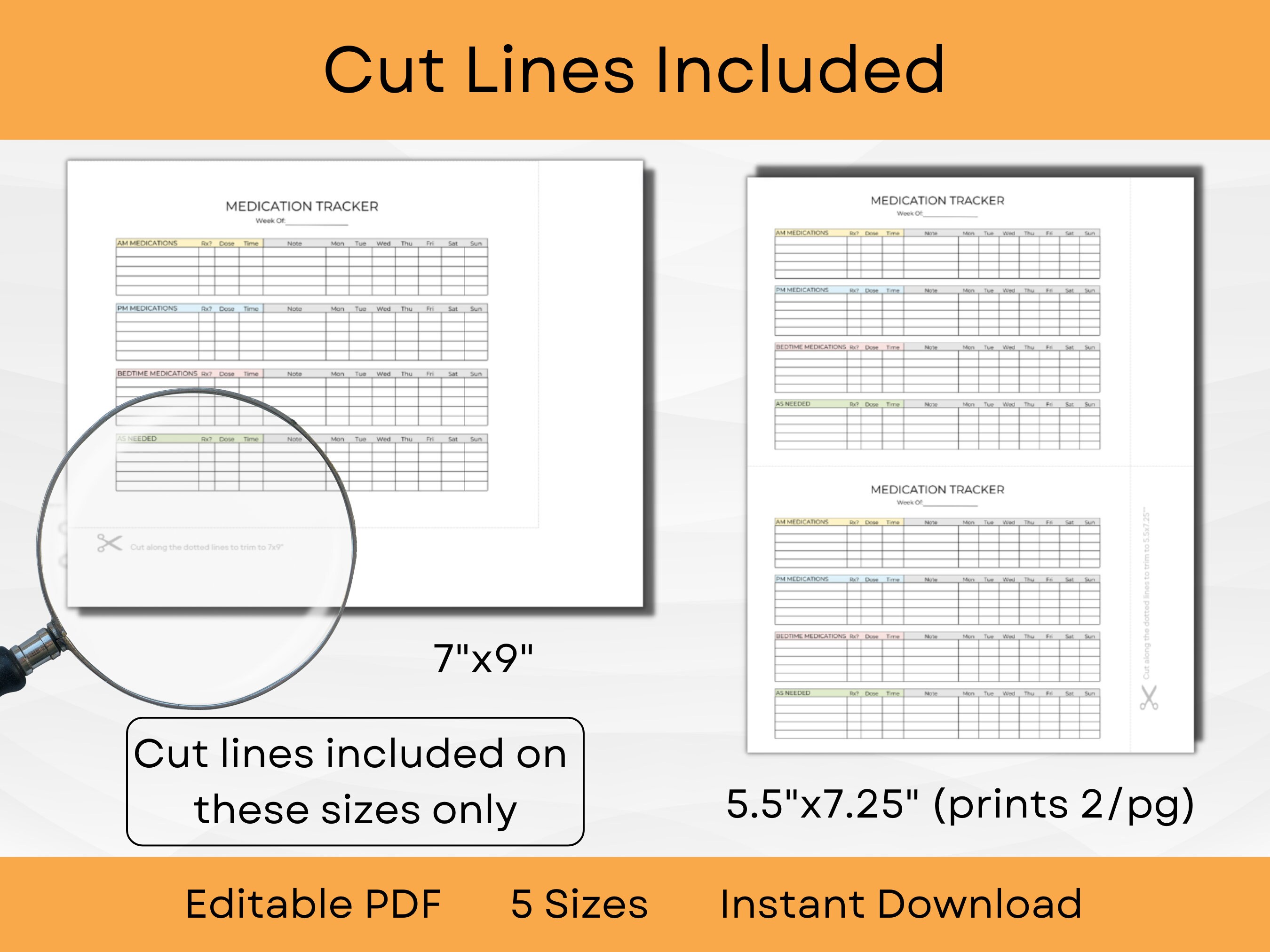 Printable Medication Tracker for Daily and Weekly Use | Essentials ...