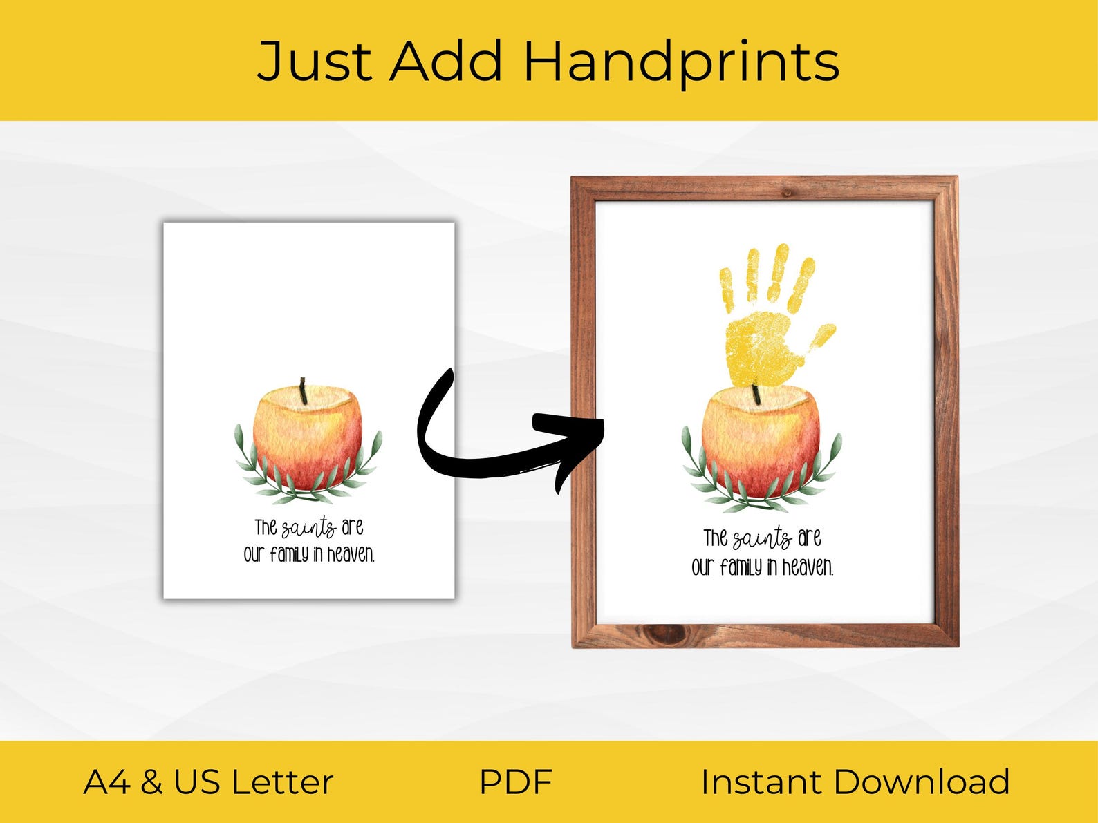 All Saints Day Handprint Art Template | All Hallows Eve Preschool ...