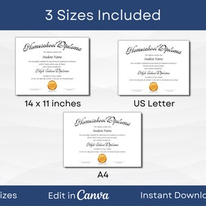 Printable Homeschool Diploma Template With Bible Reference | Editable ...
