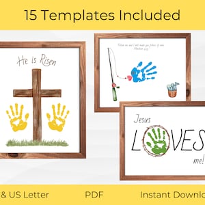 Christian Preschool Handprint Art Bundle | Bible Activities for Kids ...