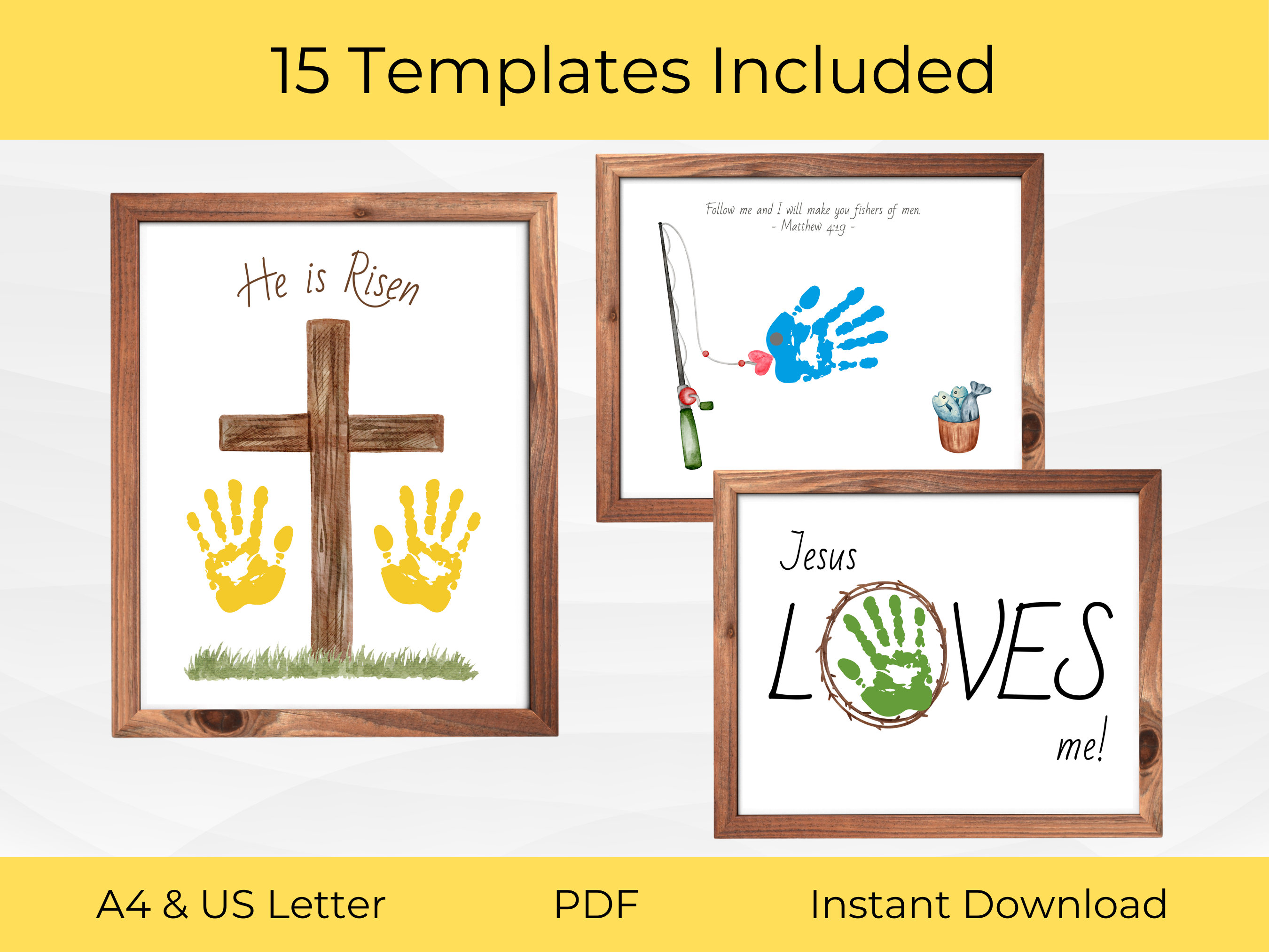 Christian Preschool Handprint Art Bundle | Bible Activities for Kids ...