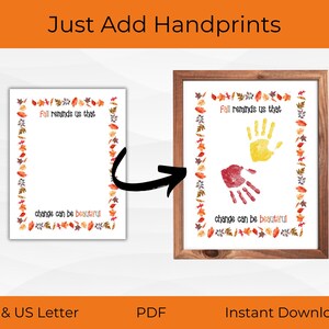 Fall Handprint Art and Coloring Page | Fall Homeschool Activities ...
