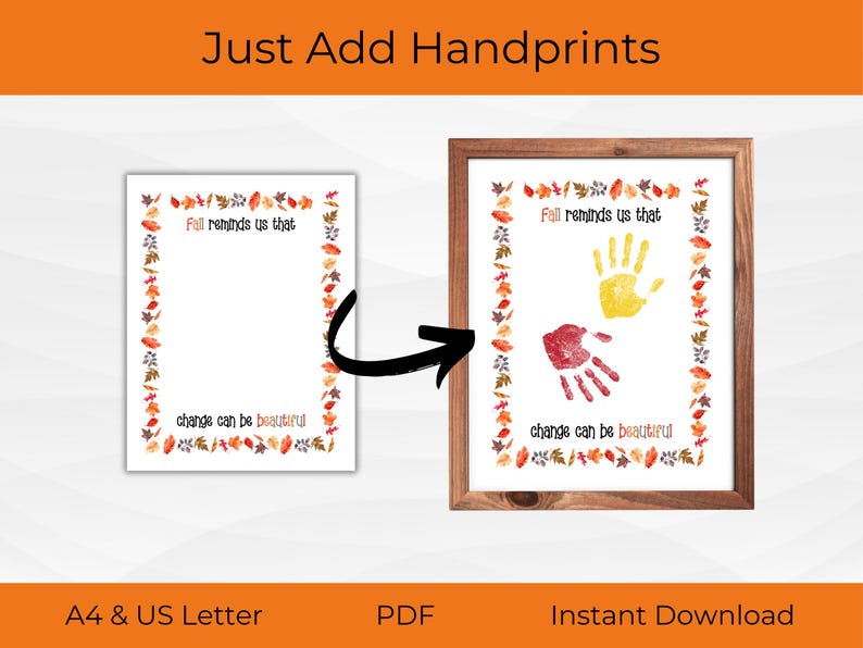 Fall Handprint Art and Coloring Page | Fall Homeschool Activities ...