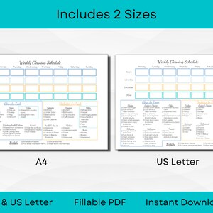 EDITABLE Cleaning Schedule Template | Weekly Essentials Zone Cleaning ...