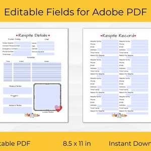 Editable Foster Care Respite and Child Care Bundle | Be the Village ...