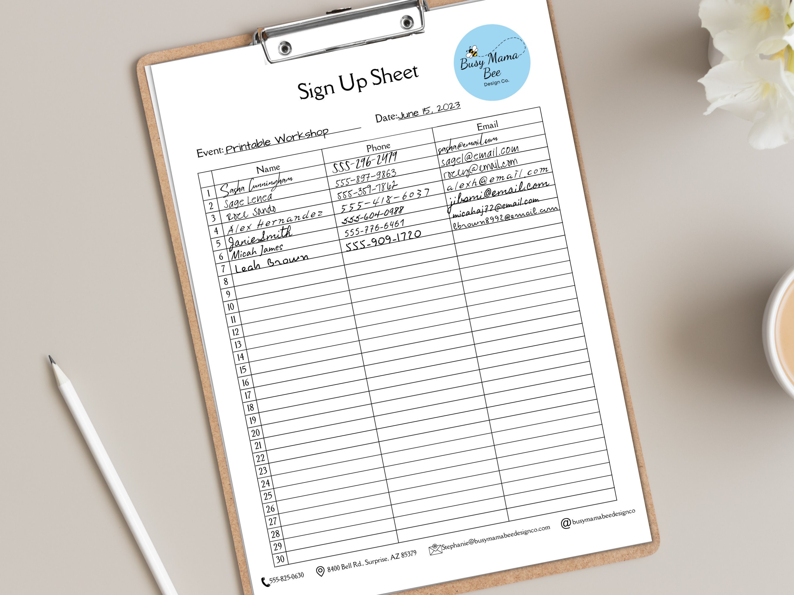 EDITABLE Sign up Sheet for Events, Volunteers | Sign in Sheet | Include ...