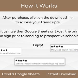 Editable High School Transcript Template| Official or Unofficial ...