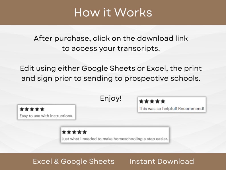 Editable High School Transcript Template| Official or Unofficial ...
