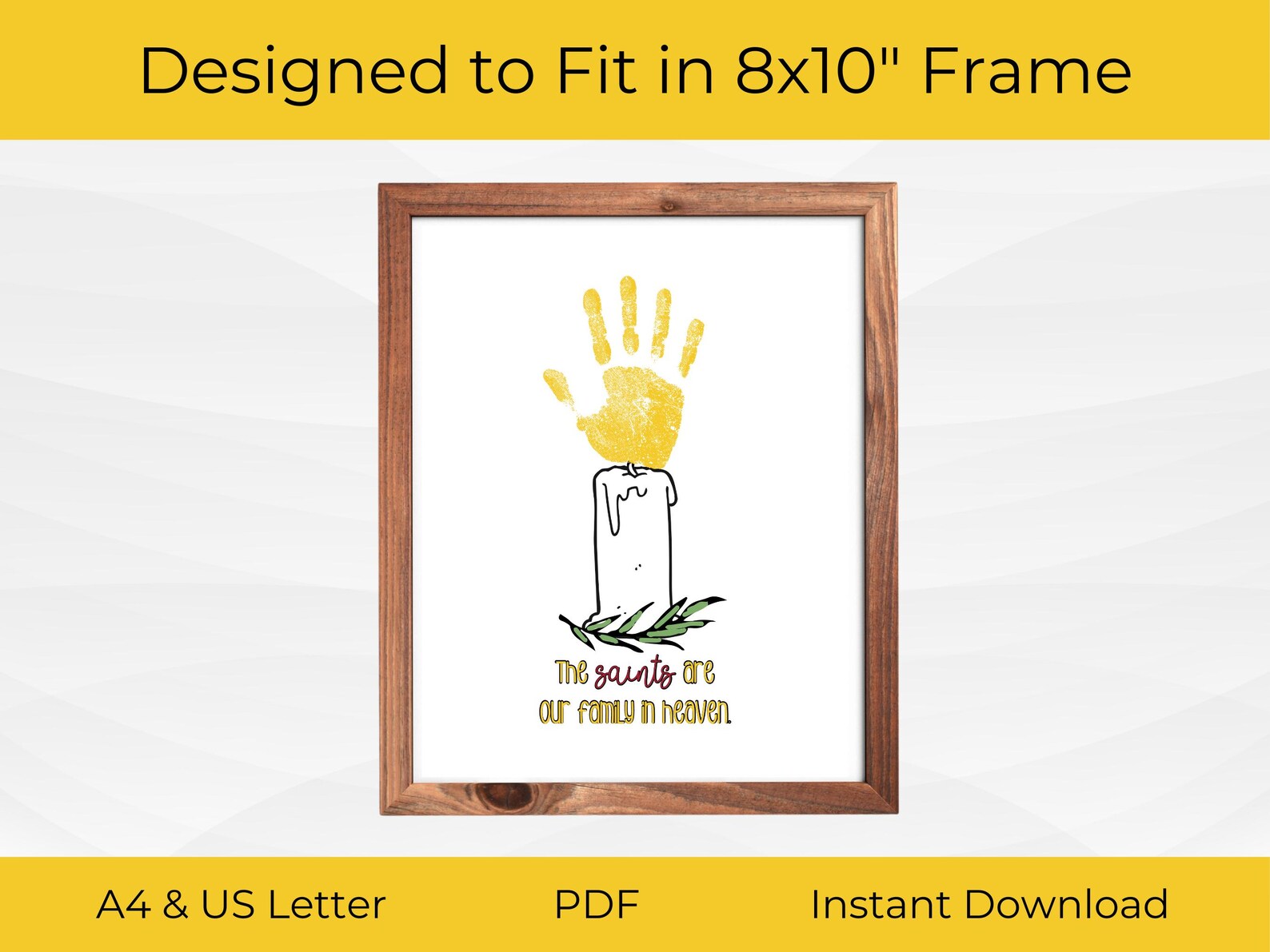 All Saints Day Handprint Art Template | All Hallows Eve Preschool ...