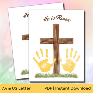 Printable Easter Handprint Craft for Holy Week | Resurrection Craft for ...