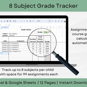 Homeschool Gradebook, Progress Reports and Transcript Template Bundle ...